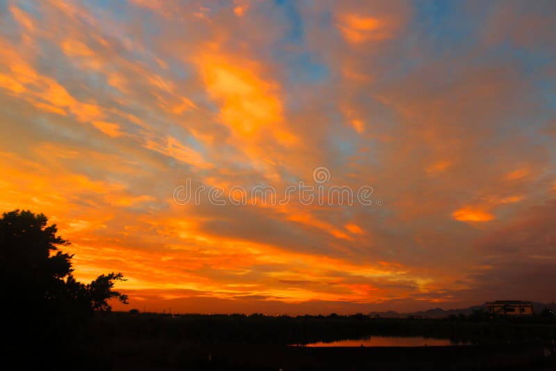 Warm sunrise clouds stock photo. Image of light, advance - 128611194