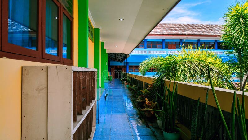 Quiet hallway stock image. Image of hallway, window - 267920435