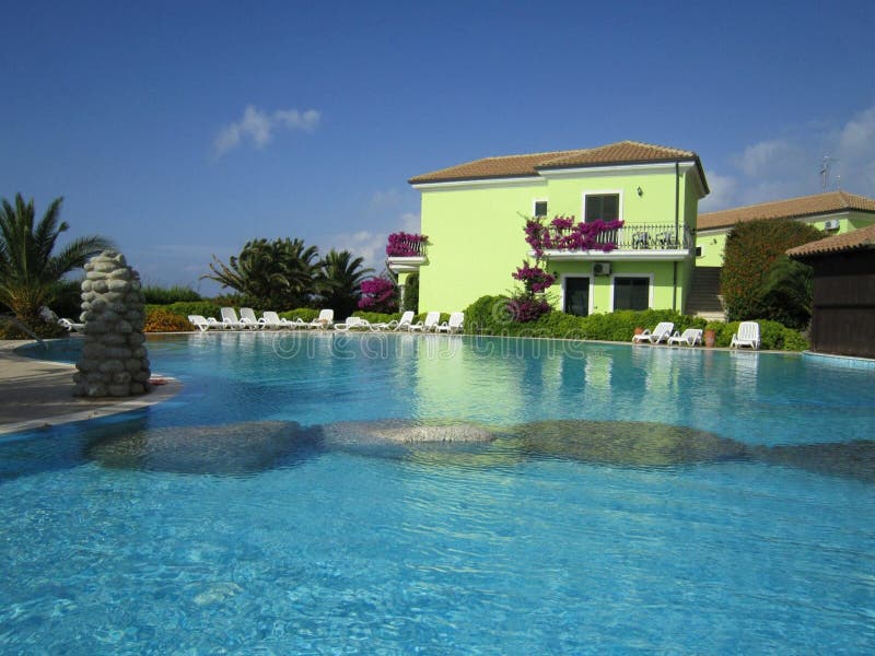 Quiet Hotel Setting stock image. Image of ground, outdoors - 53249449