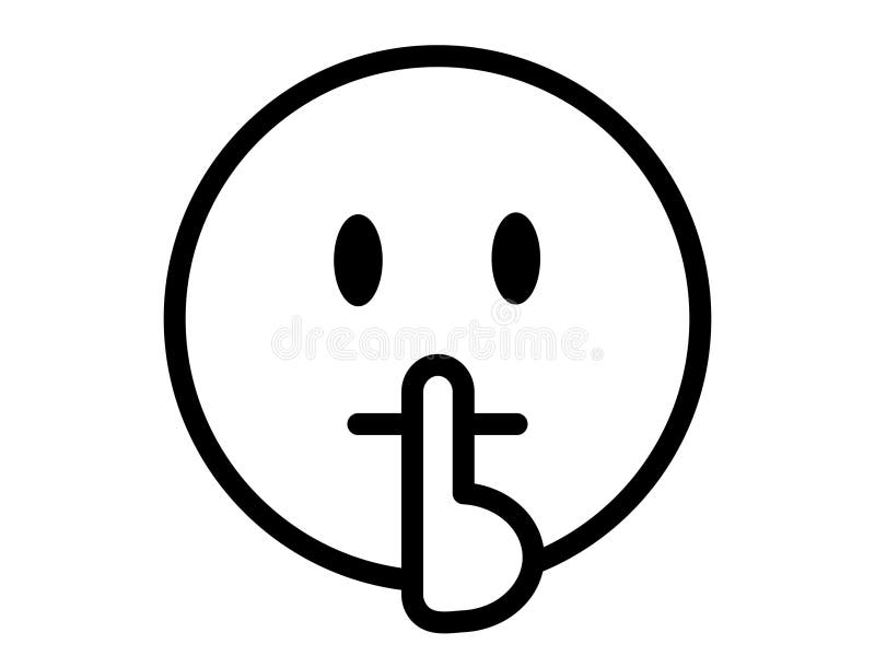 Quiet icon (secret mark) stock vector. Illustration of icon - 344871898