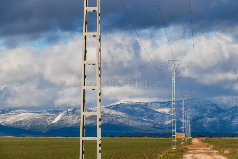 Quiet Landscape of Fields and Mountains Landscape Photography Stock ...