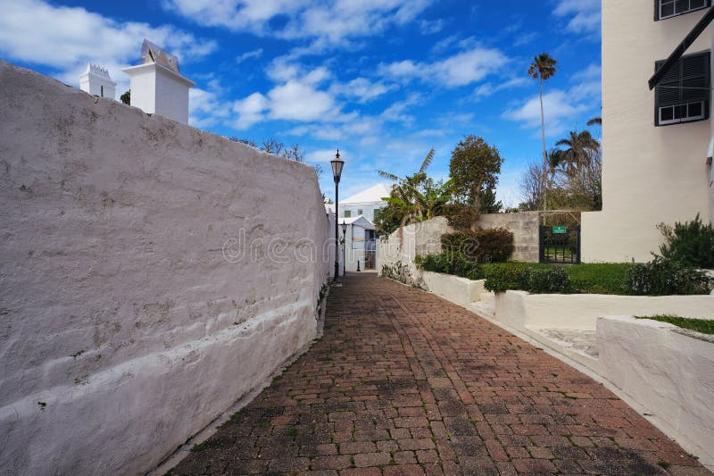 A Quiet Lane in the Historic Town of St George S Bermuda Stock Image ...
