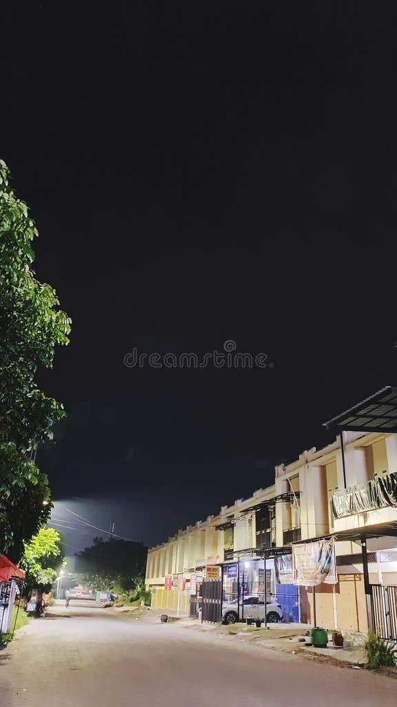 Quiet and Lonely Atmosphere at Night. Stock Photo - Image of night ...