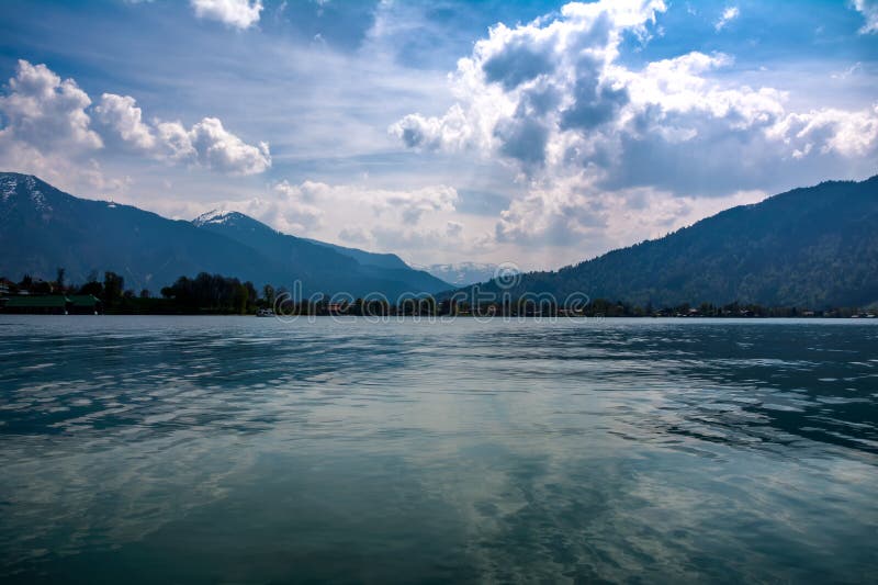 Quiet, Peaceful View Over Lake Tegernsee in Germany Stock Image - Image ...