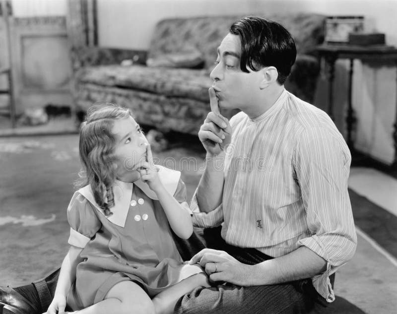 Child Doing a Please Keep Quiet Gesture Towards the Camera. Beautiful ...