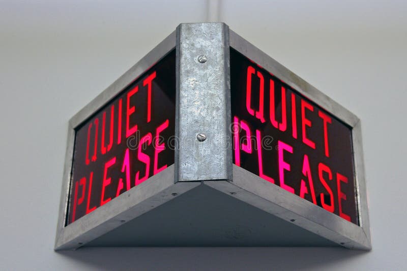 Quiet Please Warning Sign stock photo. Image of information - 46606184
