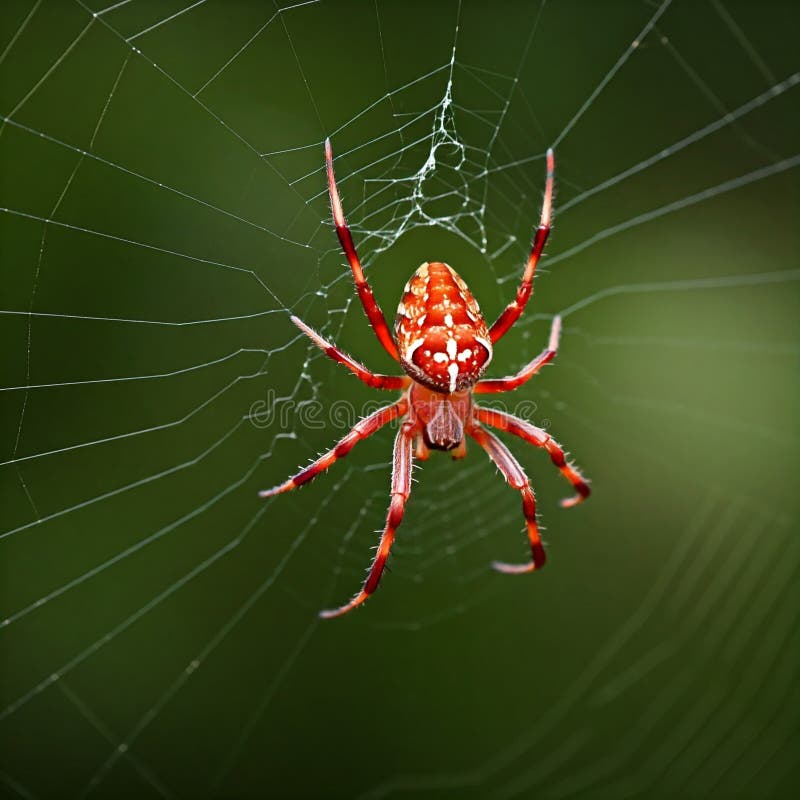 The quiet red spider stock illustration. Illustration of line - 347879618