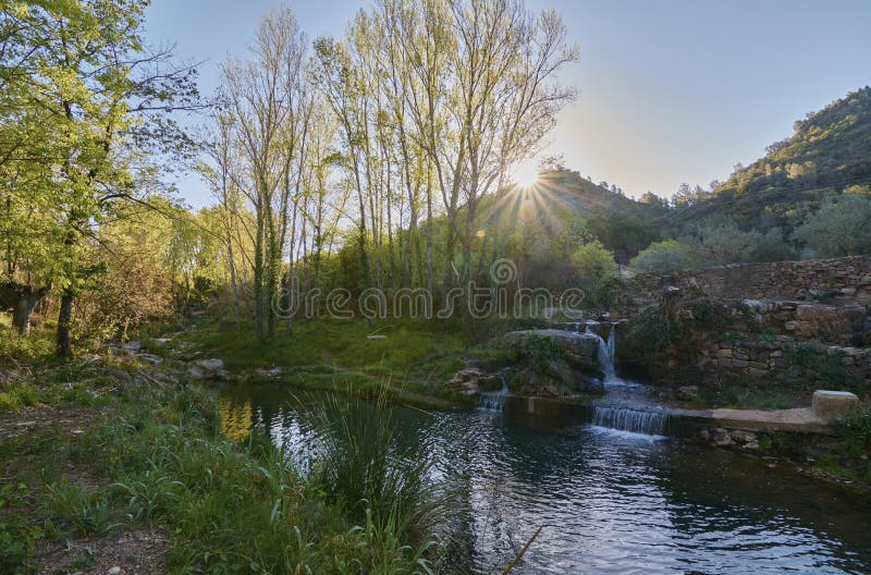 Quiet River on a Bright Spring Morning Stock Image - Image of clean ...