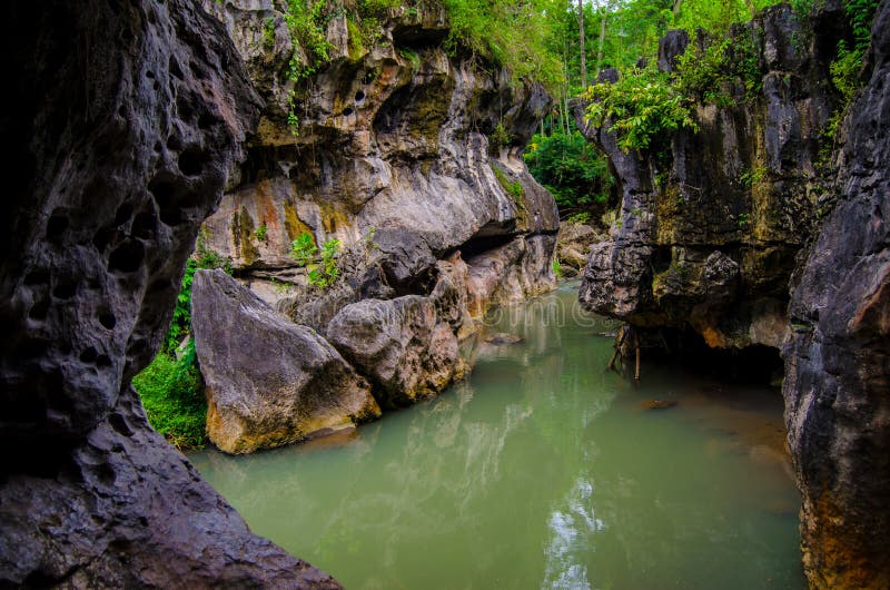 A Quiet River between Cliffs Stock Image - Image of cliffs, natural ...