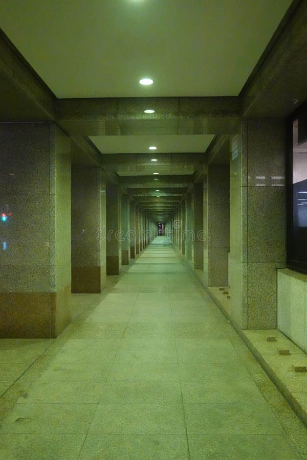 Foot Path in Corridor of the Old Building Stock Photo - Image of ...