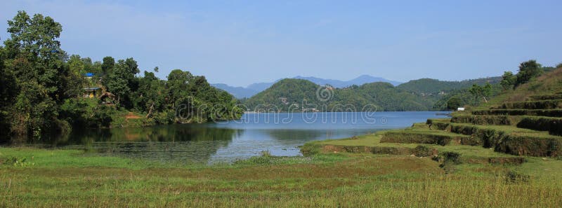 Quiet Spring Day at Lake Begnas Stock Image - Image of nature, spring ...