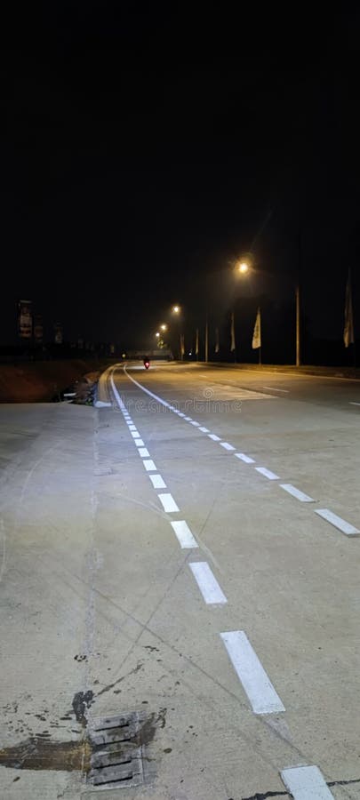 Quiet Streets at Night. Inside the Residential Stock Image - Image of ...