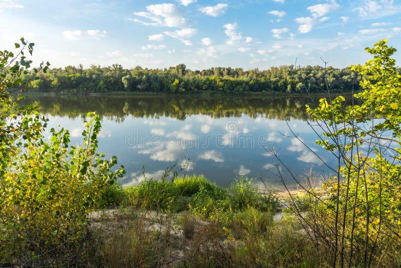Quiet Summer Evening on the River Stock Photo - Image of natural ...