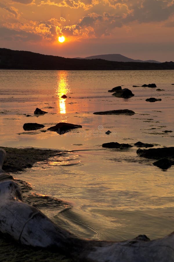 Quiet sunset stock image. Image of horizon, romantic - 25986097