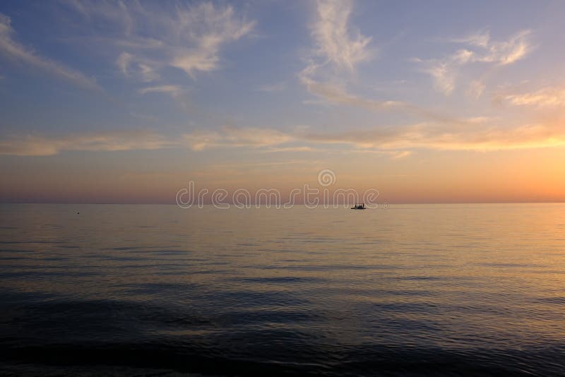 Quiet sunset stock photo. Image of climate, beach, orange - 46094484