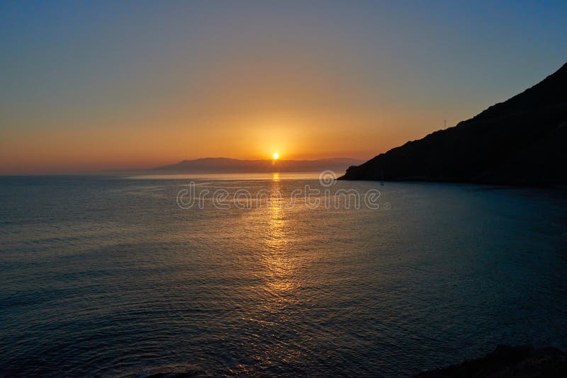 A quiet sunset stock image. Image of ocean, touristic - 183096061