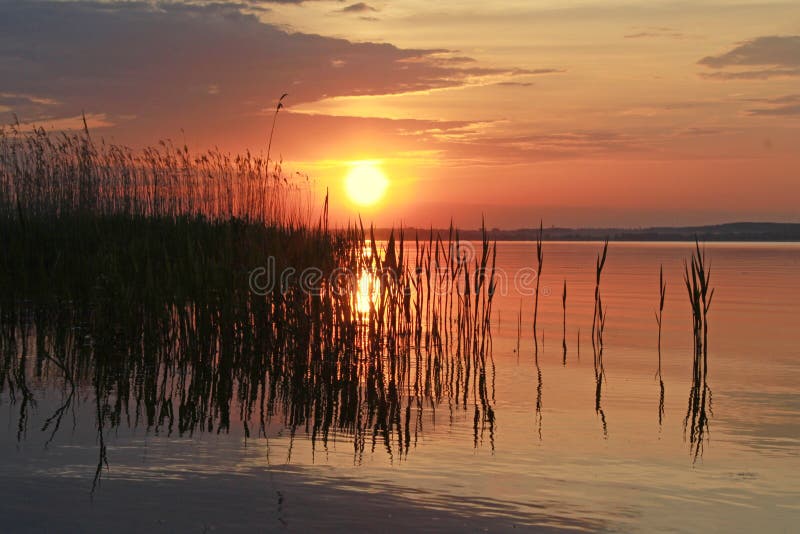 Quiet Sunset Near the Water Stock Photo - Image of minsk, clouds: 56896908