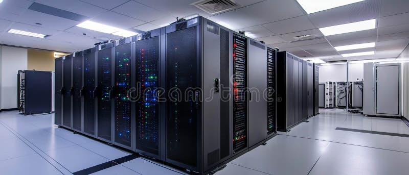 Quiet Technological Environment of an Empty Data Center Illuminated by ...