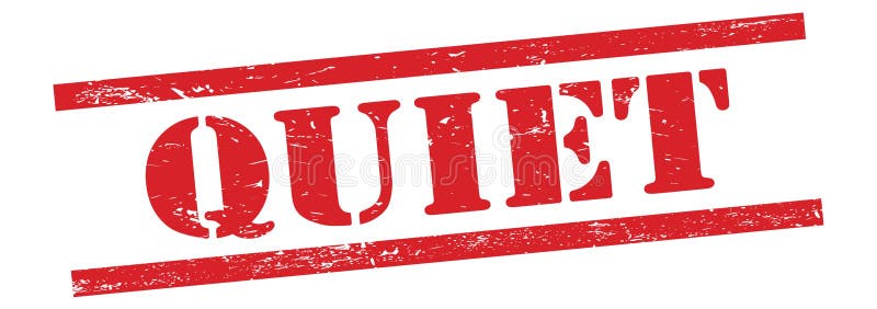 QUIET Text on Red Grungy Lines Stamp Stock Illustration - Illustration ...