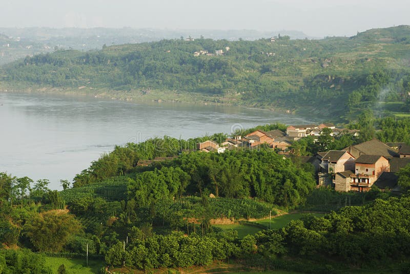 Quiet village stock photo. Image of forest, farmland, trees - 1748772