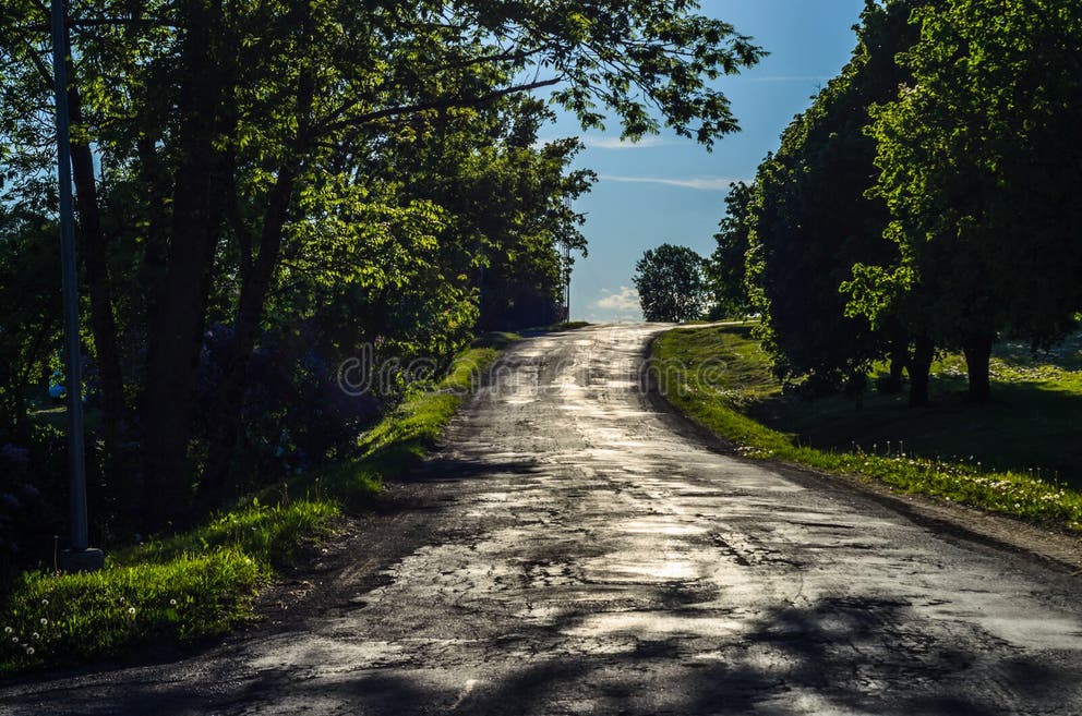 Quiet Village Streets in Latvia 23 Stock Photo - Image of landscape ...