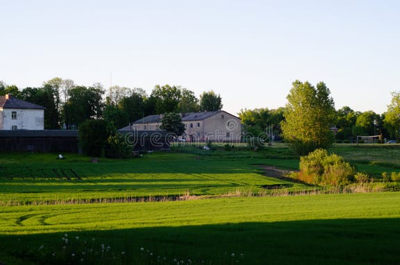 Quiet Village Streets in Latvia 69 Stock Image - Image of season ...