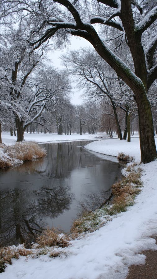 A Quiet Winter Evening, There is No One on the School Playground ...