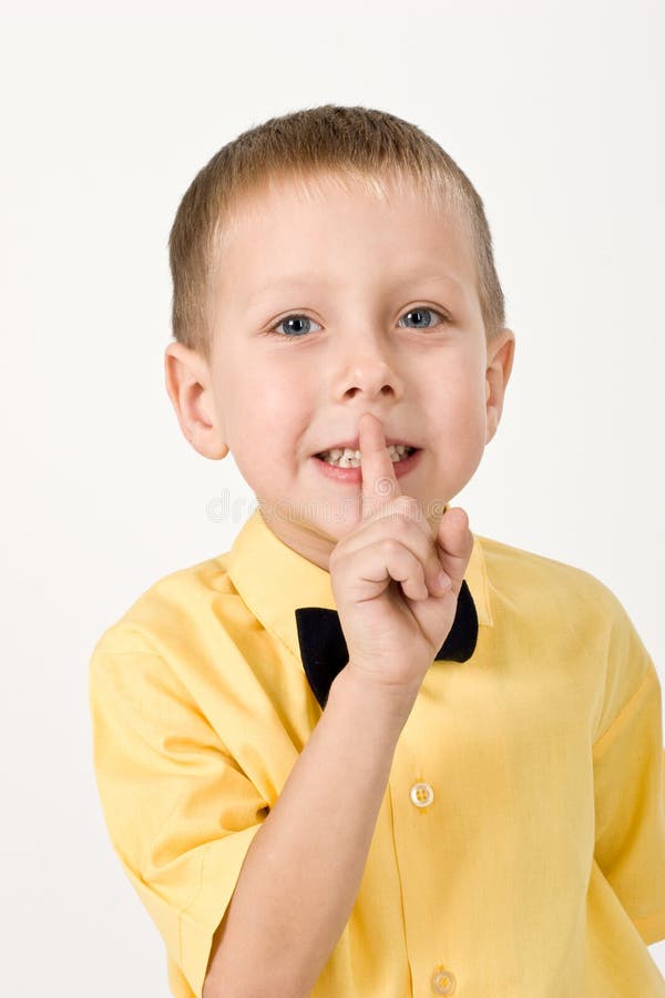 Quietly stock photo. Image of finger, softly, face, children - 11157080