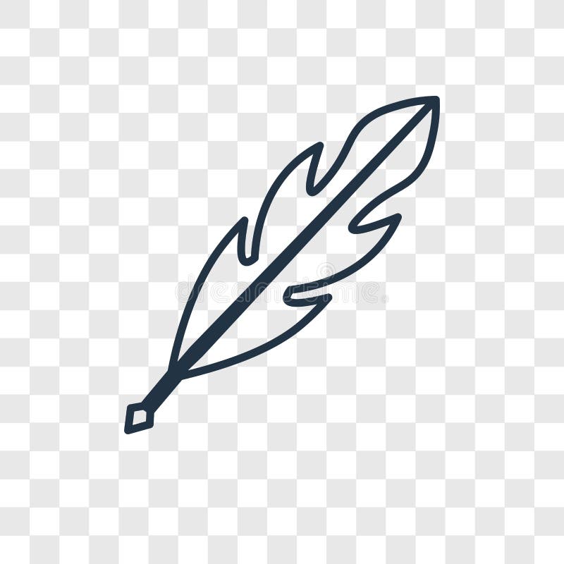 Quill Linear Icon. Modern Outline Quill Logo Concept on White Ba Stock ...