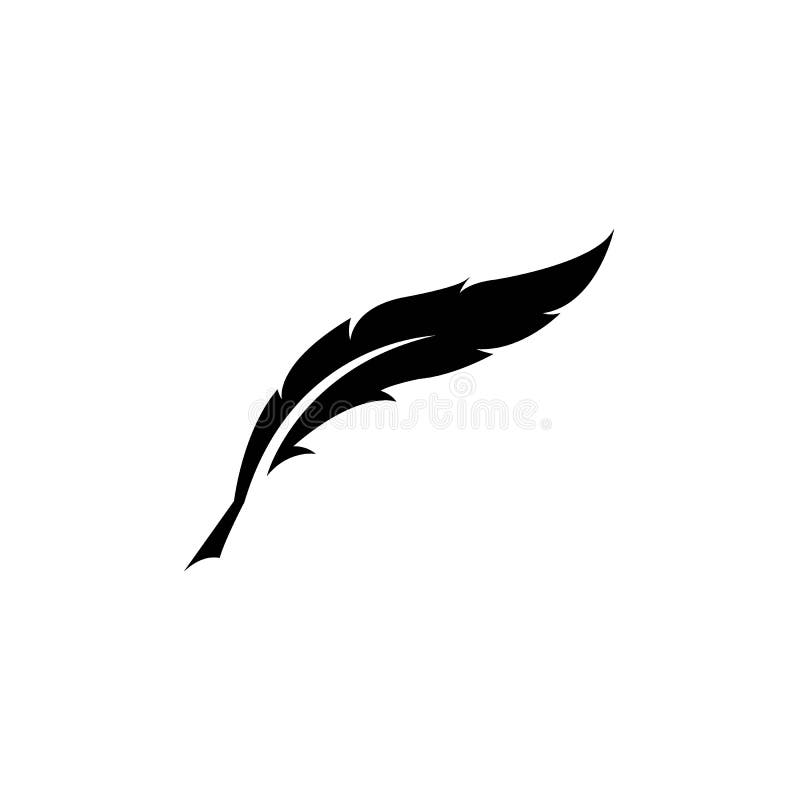 Quill Icon Logo Vector Design Stock Illustration - Illustration of ...