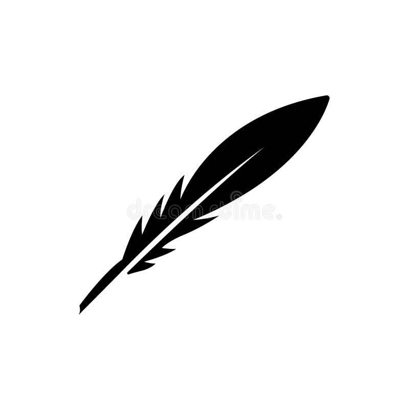 Quill Icon Logo Vector Design Stock Vector - Illustration of inkwell ...