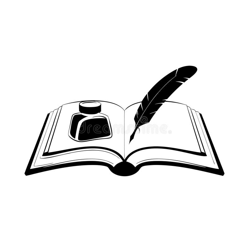 Ink Pot Clipart Black And White