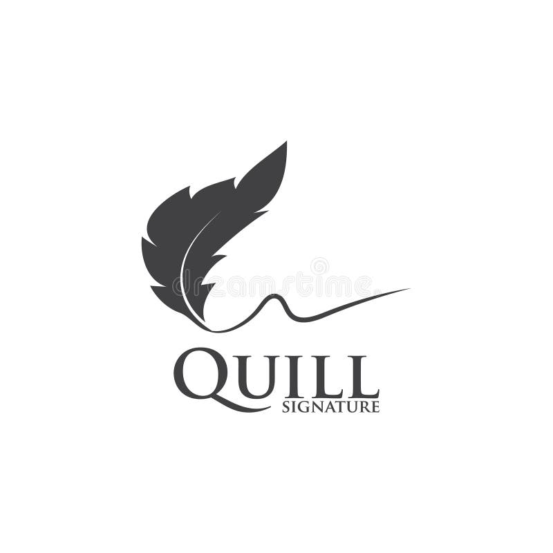 Quill logo design template stock vector. Illustration of clip - 119499439