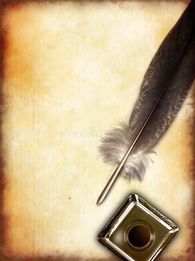 Quill pen stock illustration. Illustration of grunge - 10043170