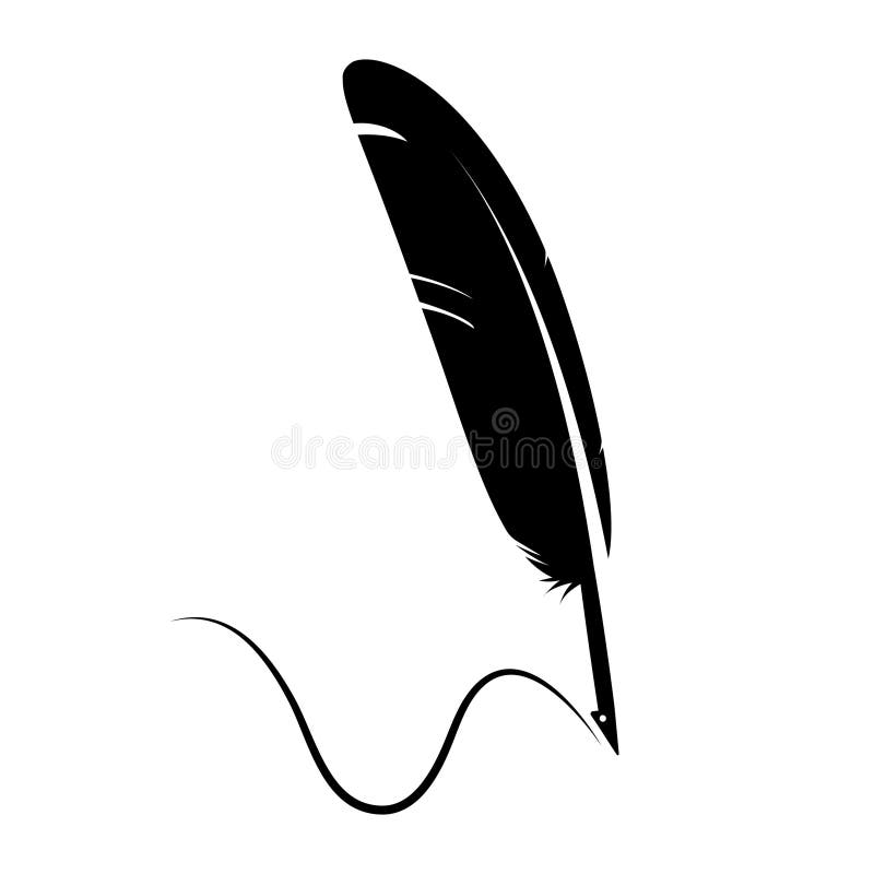 Quill art logo stock vector. Illustration of bird, writing - 196472067