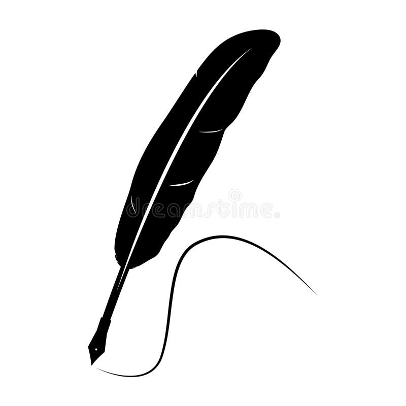 Quill art logo stock vector. Illustration of bird, writing - 196472067