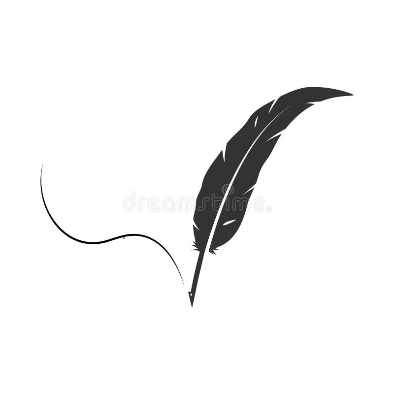 Quill art logo stock vector. Illustration of bird, writing - 196472067