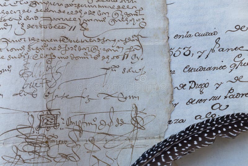 Calligraphic Handwritten Text Vintage Ink Pen Stock Photos - Free ...