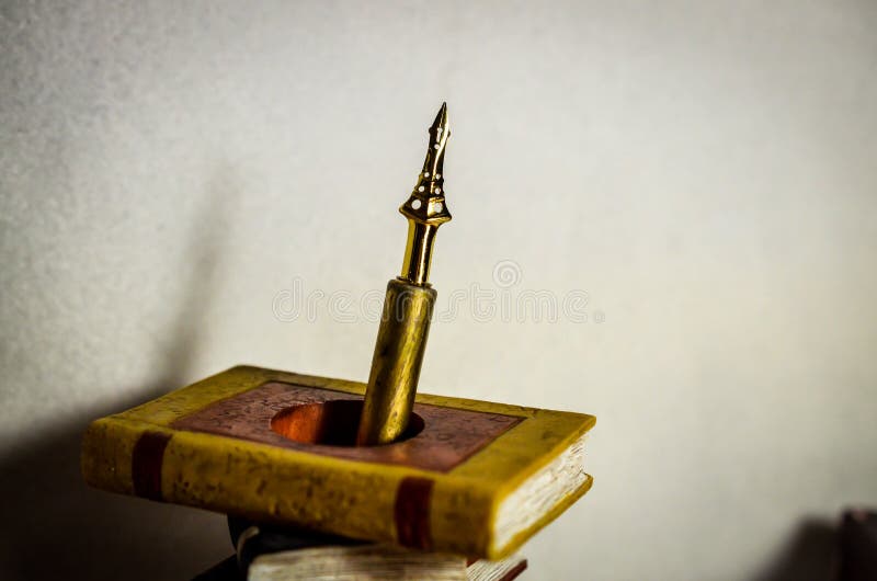 Quill Pen Old Fashioned Vintage Stock Photo - Image of candlelight ...