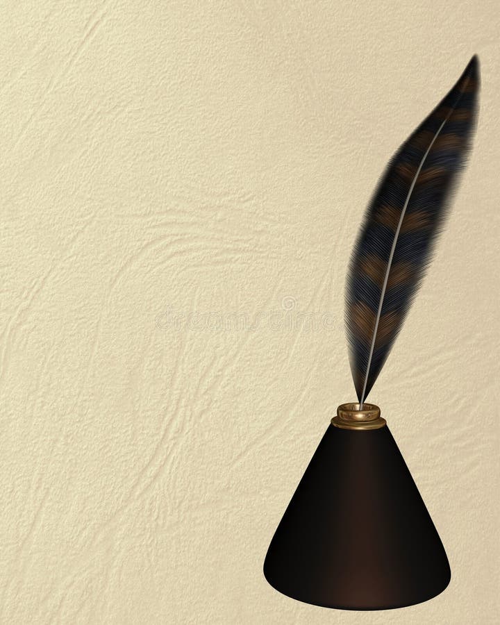 Quill Pen and Parchment Background - 1 Stock Illustration ...