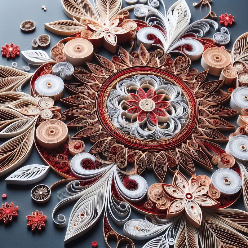 Quilling Art a Intricate and Decorative Art Form Us Stock Image - Image ...
