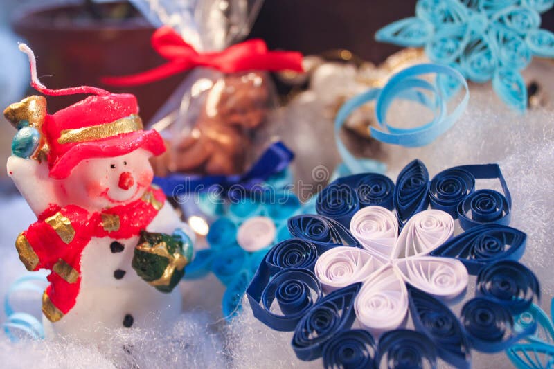 Quilling Handmade Snowflakes Stock Image - Image of papercraft, crafts ...