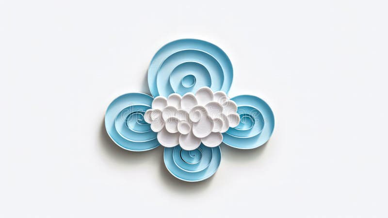 A Quilling Style Cloud, Meticulously Crafted with Delicate Paper Strips ...