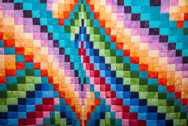 Quilt stock image. Image of blue, skill, bright, orange - 173659777