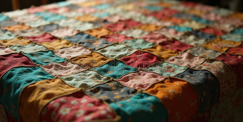 Quilt of Diverse Patterns Woven into Unity Stock Illustration ...