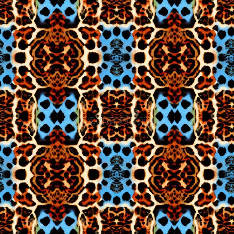 Quilt-Inspired Leopard Spot Pattern. a Quilt-like Pattern with ...