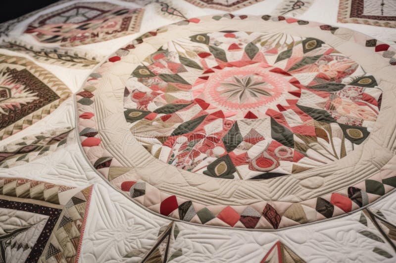 Quilt, with Intricate Designs and Patterns Created by the Combination ...