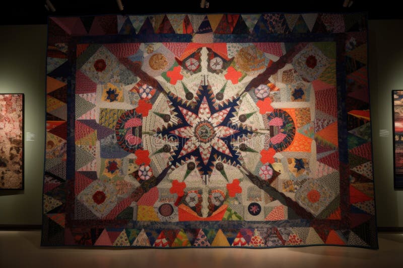 Quilt, with Intricate Designs and Patterns Created by the Combination ...
