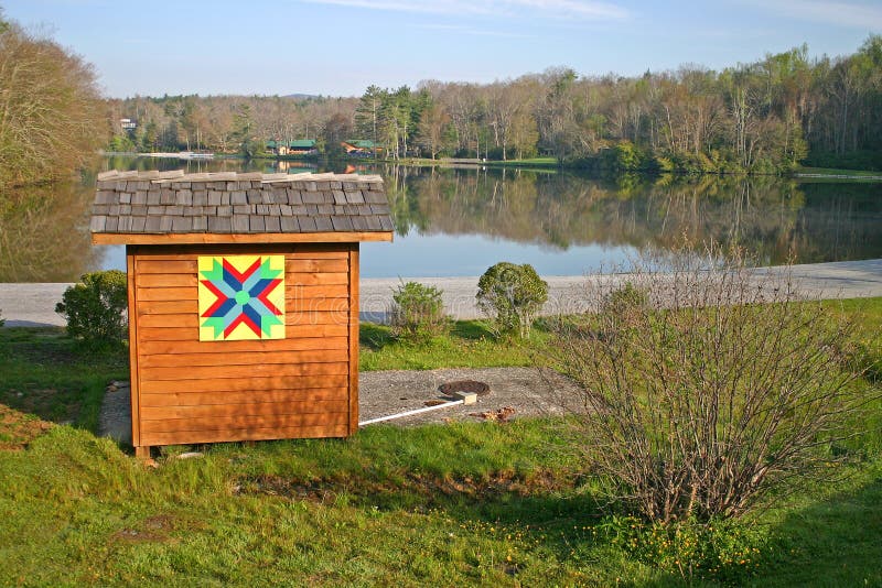 Quilt Square & Lake stock image. Image of shack, design - 53967711