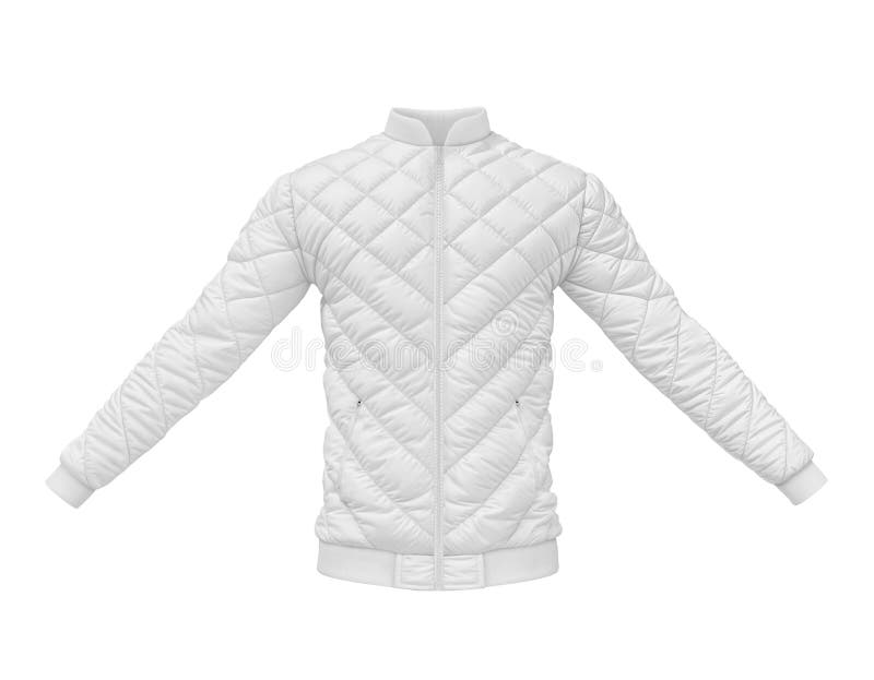 Quilted Jacket Mockup Front View Stock Illustration - Illustration of ...